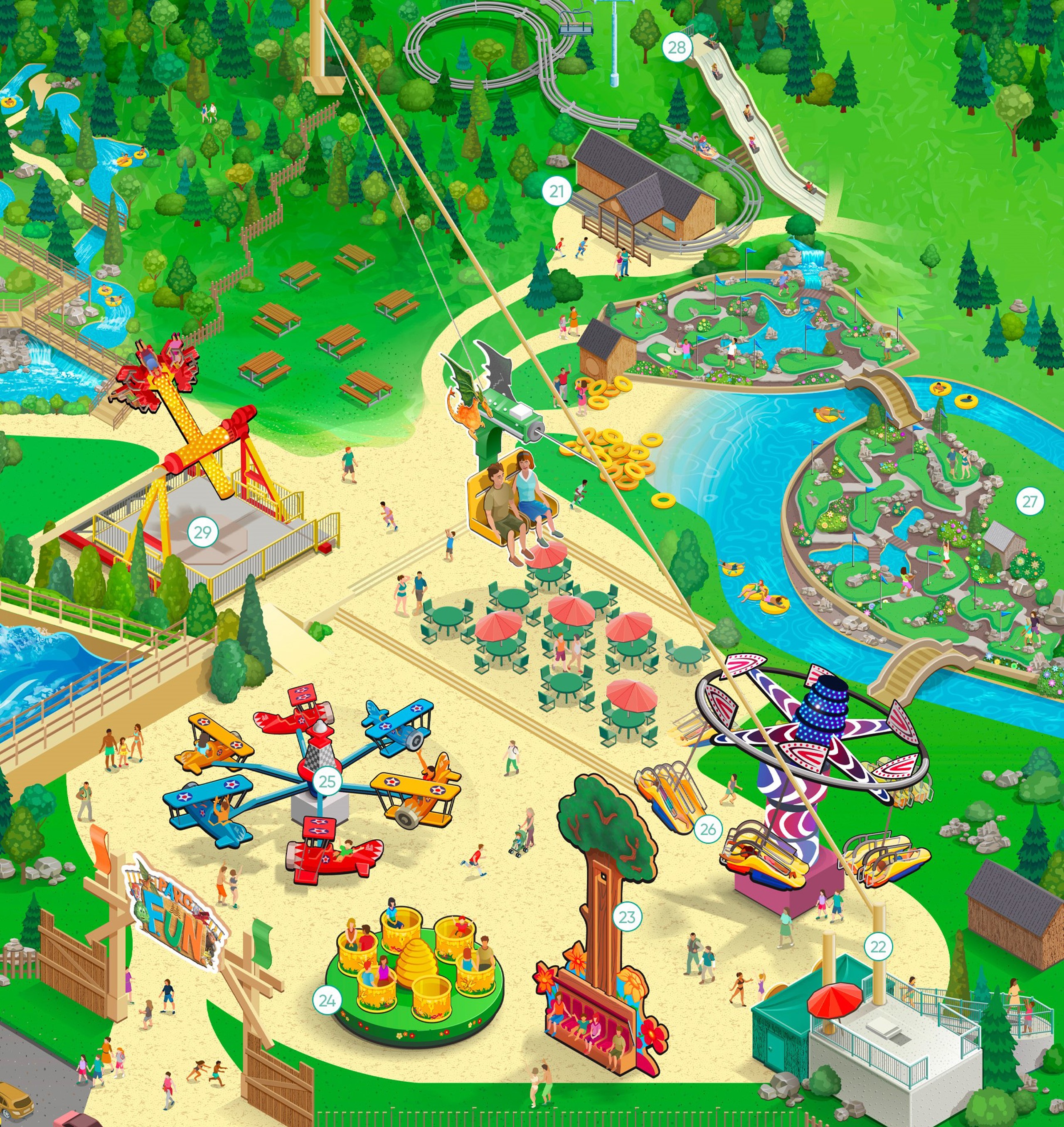 Parc F.U.N.: Attractions' details | Les Sommets